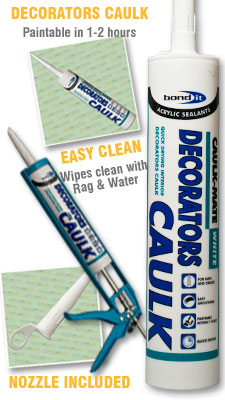 DECORATOR CAULK ACRYLIC SEALANT SILICONE, GAP CRACK FILLER SKIRTING ...