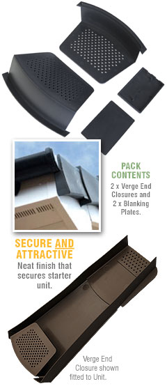 Easy Trim Eaves Starter Pack & Ridge Closure for Dry Verge Mortar Free ...