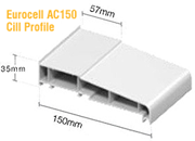 Stub / 150 / 180 mm UPVC Window Cill End Cap Plastic PVC External Sill ...